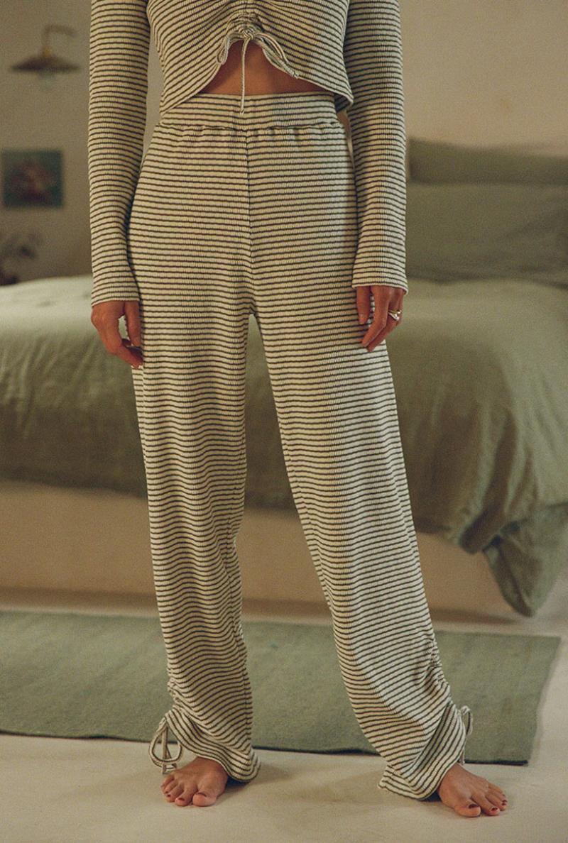 Zaniah Pants - Green Stripes - Nenes - Nénés Paris